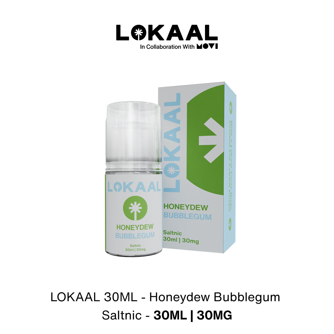 LIQUID LOKAAL SALTNIC HONEYDEW BUBBLEGUM 30MG 30ML – MOVI